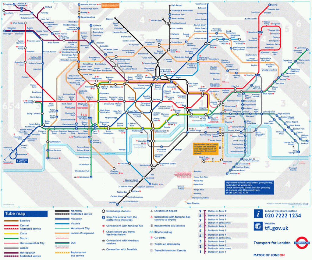 İngiltere Londra Metrosu Hat ve Durak İsimleri & Metro Haritası | Mmsrn ...