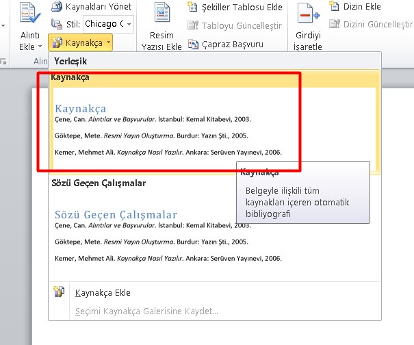 Word Kaynakça Nasıl Eklenir? Word Alıntı ve Kaynakça Ekleme | Mmsrn.com ...