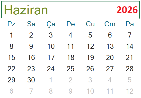 2026 Yılı Tüm Ayların Takvimi! 2026 Aylara Göre Gün Gün Takvim Görseli ...
